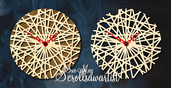 Crisscross clock - Scroll Saw Artist