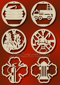 Fire fighter ornaments - Scroll Saw Artist