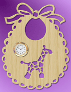 Baby bib clock - Scroll Saw Artist