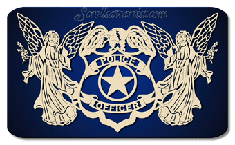 Police Officer angels - Scroll Saw Artist