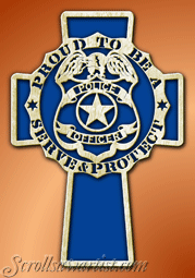 Proud Police officer cross - Scroll Saw Artist