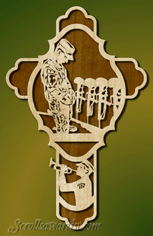 Soldier moment of silence cross - Scroll Saw Artist
