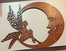 Fairy on Moon - Scroll Saw Artist