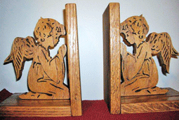Angel bookends - Scroll Saw Artist