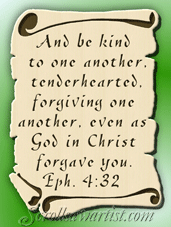 Bible verse scroll Eph. 4:32 - Scroll Saw Artist