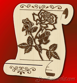 Scroll - Roses - Scroll Saw Artist