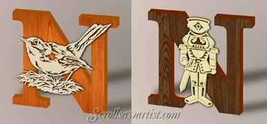 N is for Nightingale and Nutcracker - Scroll Saw Artist