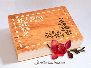 Keepsake box with decorative inlay - Scroll Saw Artist