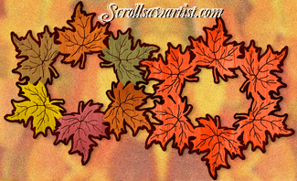 Autumn/Fall leaf wreath - Scroll Saw Artist