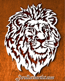 Tribal lion - Scroll Saw Artist