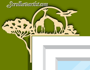 Decorative corner - Giraffes - Scroll Saw Artist