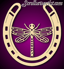 Horseshoe - Dragonfly - Scroll Saw Artist