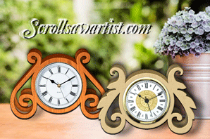 Curly stand-up clocks - Scroll Saw Artist
