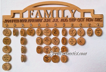 Family hanger - Scroll Saw Artist