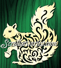 Tribal squirrel - Scroll Saw Artist