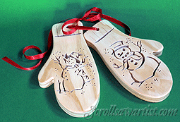 Snowman mittens - Scroll Saw Artist