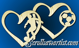Love soccer - Scroll Saw Artist