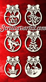 Bow ornaments #5 - Scroll Saw Artist