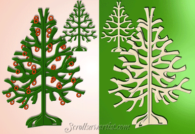 Slotted Wishbone tree - Scroll Saw Artist