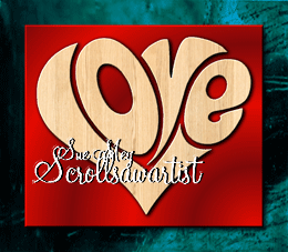 Love letters heart - Scroll Saw Artist