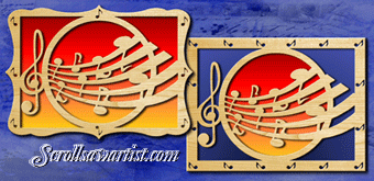 Music plaque (NW1339) - Scroll Saw Artist