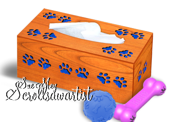 Paw prints tissue box cover - Scroll Saw Artist