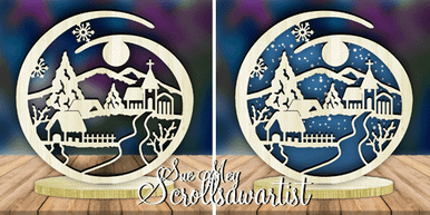 Freestanding winter scene #3 - Scroll Saw Artist