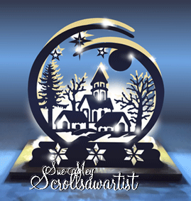 Lighted winter scene #1 - Scroll Saw Artist