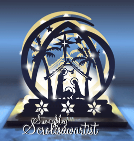 Lighted nativity scene - Scroll Saw Artist