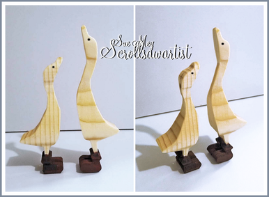 Compound cut ducks in boots - Scroll Saw Artist