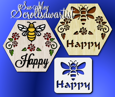 Bee happy - Scroll Saw Artist