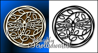 Triple ring framed dragonfly - Scroll Saw Artist