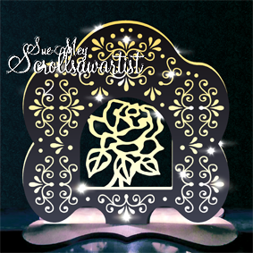 Lighted rose - Scroll Saw Artist
