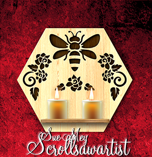 Bee shelf - Scroll Saw Artist