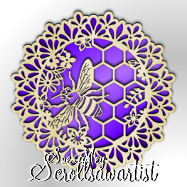 Bee plaque or trivet - Scroll Saw Artist