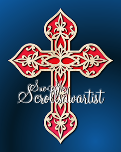 Decorative pointy cross - Scroll Saw Artist