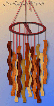 Wavy wind chime - Scroll Saw Artist