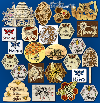 Bee & honey collection - Scroll Saw Artist