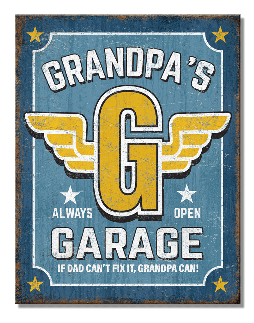 Grandpa's Garage - vintage square | Desperate Enterprises