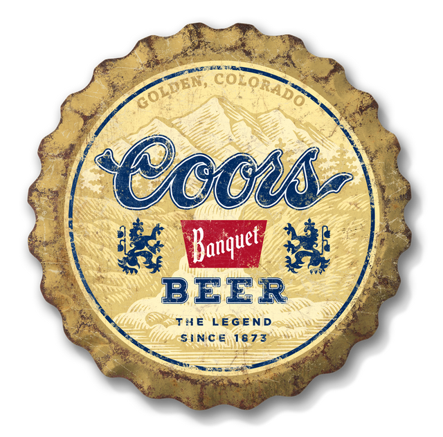 Coors Banquet Weathered Bottle Cap 18dia Desperate