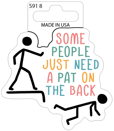 Sticker - Pat on Back Matte (set of 8) Desperate Enterprises
