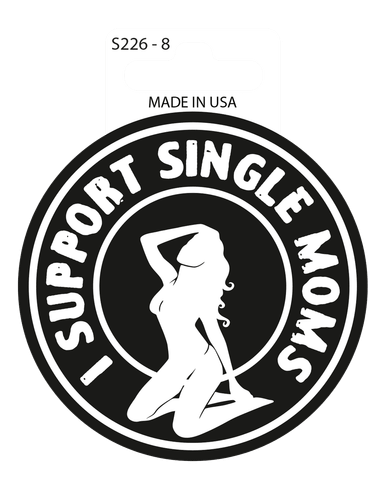Stickers - I Support Single Moms (set of 8) Desperate Enterprises