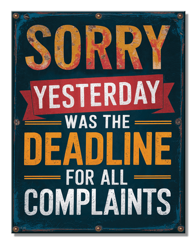 JQ -Complaint | Wholesale Metal Signs