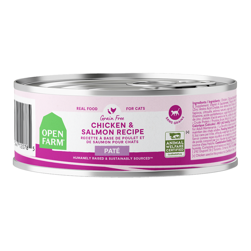Open Farm Chicken & Salmon Pâté Canned Food for Cats - Essex County Co-Op