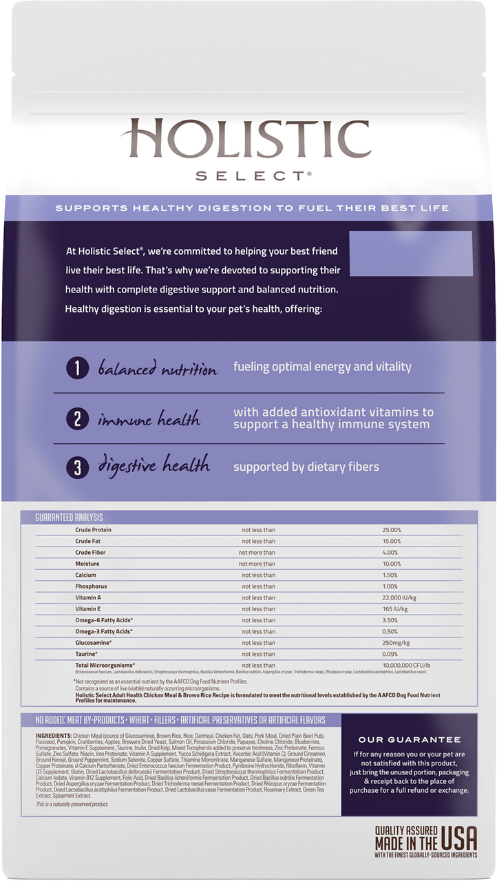 Holistic Select® Chicken Meal & Brown Rice Recipe - Essex County Co-Op