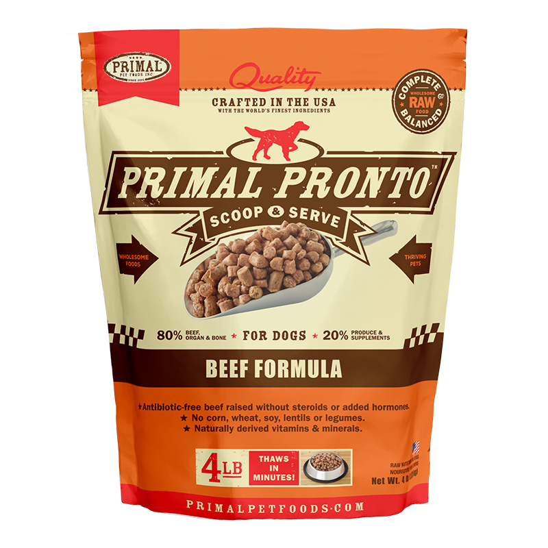 Primal Canine Raw Frozen Pronto Beef - Essex County Co-Op