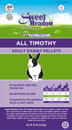 Sweet Meadow All Timothy Rabbit Pellets - Essex County Co-Op