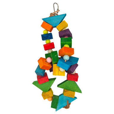 Happy Beaks Blocks & Bead Hanging Wood Rings - Essex County Co-Op