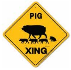 Pig Crossing Sign - Essex County Co-Op