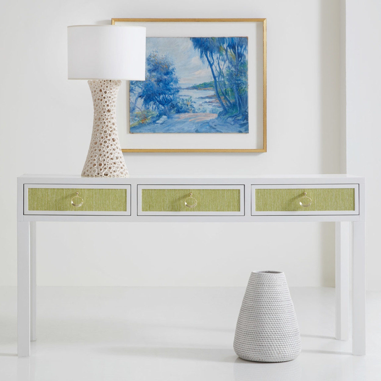 Shop Clarke Three Drawer Console Table For Your Coastal or Beach Home ...